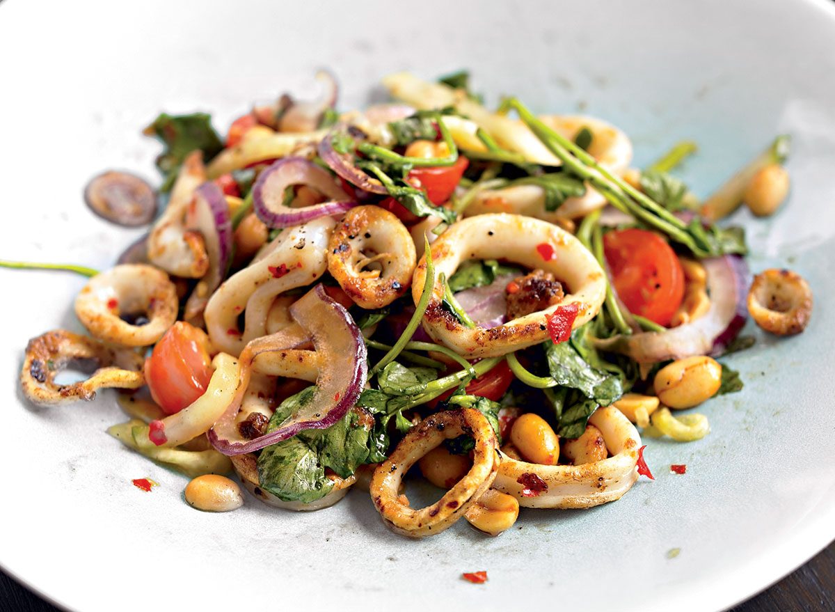 A Grilled Calamari Salad Recipe That's Not Fried — Eat This Not That