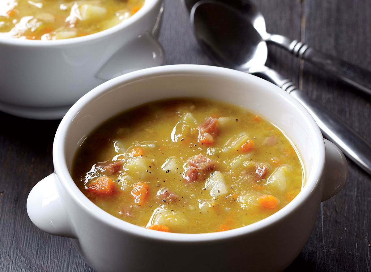 Creamiest Split Pea Soup With Smoky Ham Recipe — Eat This Not That