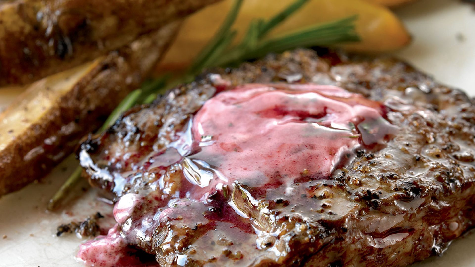 Grilled Steak With Red Wine Butter Recipe - Eat This Not That
