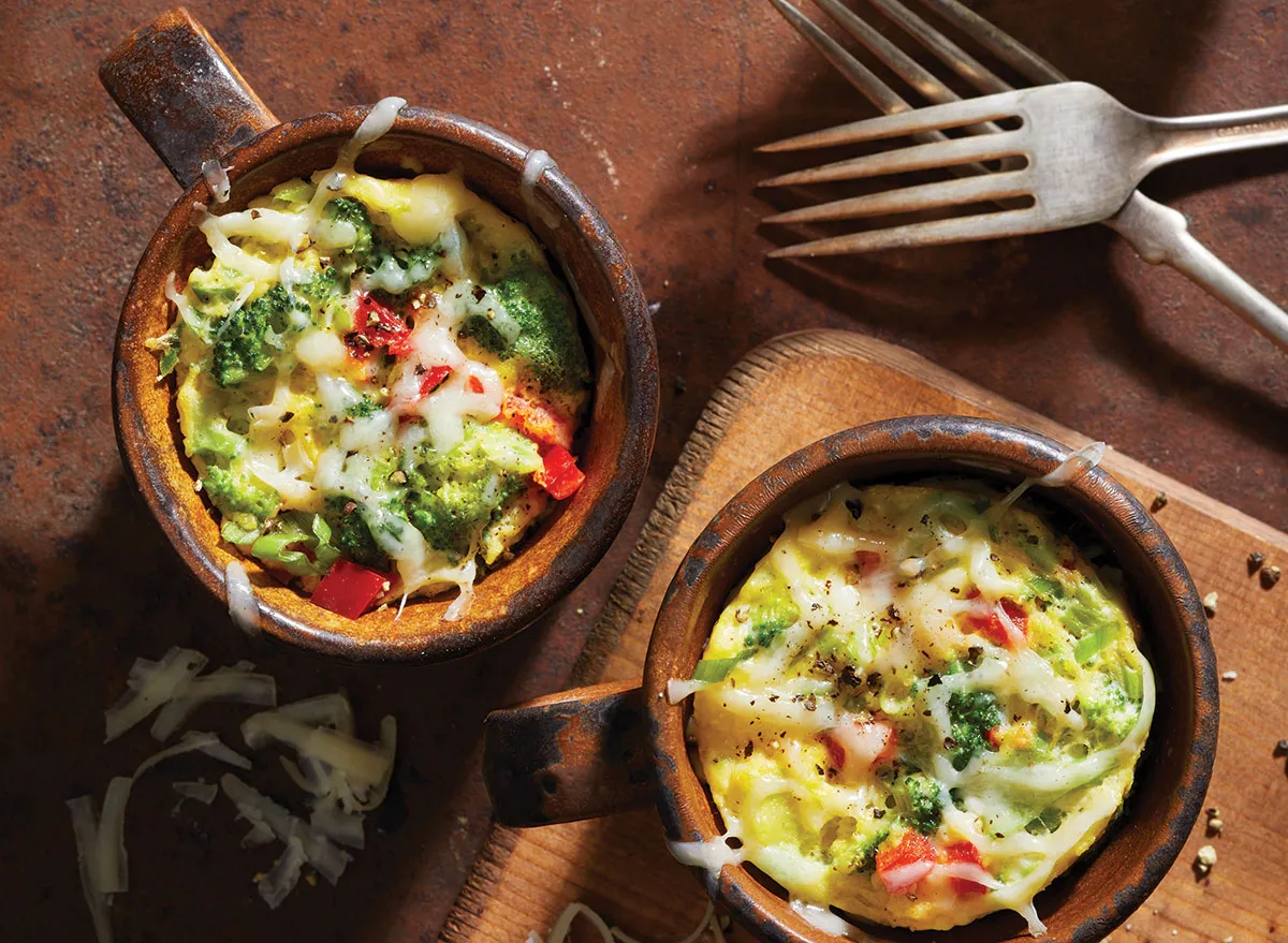 Easy Broccoli-Cheese Eggs in a Mug Recipe — Eat This Not That