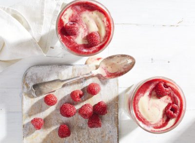 Easy Healthy Raspberry-Peach Swirl Smoothie Recipe — Eat This Not That