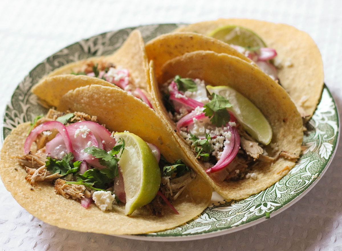 Tangy Slow-Cooker Pork Carnitas Tacos Recipe — Eat This Not That