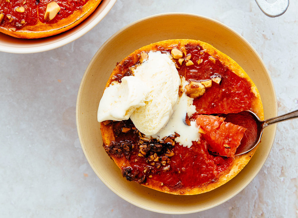 Broiled Grapefruit with Frozen Yogurt and Crushed Brazil Nuts — Eat ...