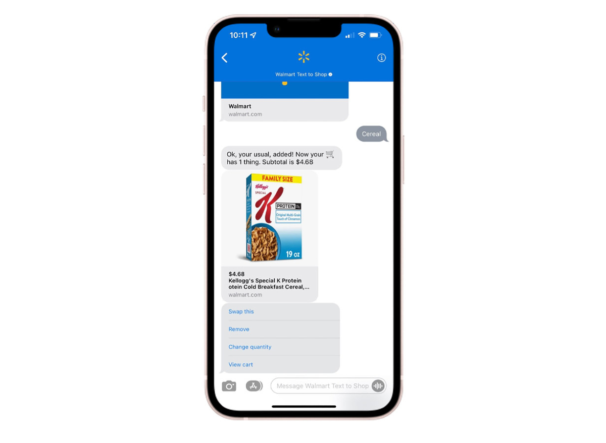 Walmart Just Rolled Out a "Text to Shop" Feature