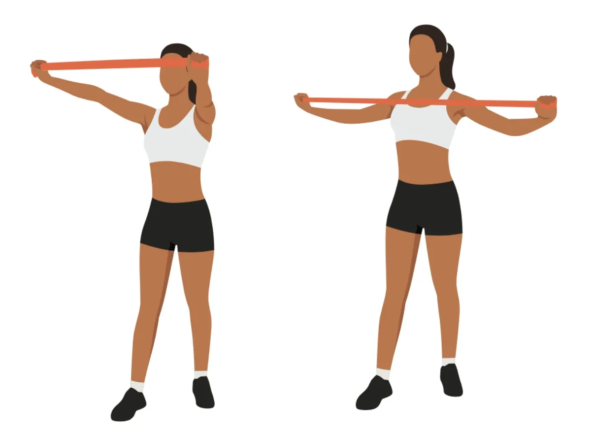 9 Easy Resistance Band Exercises To Melt Armpit Pooch Fat