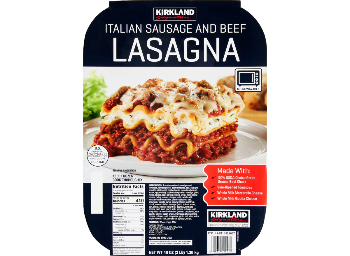 Costco Shoppers Are Divided Over Kirkland Frozen Lasagna