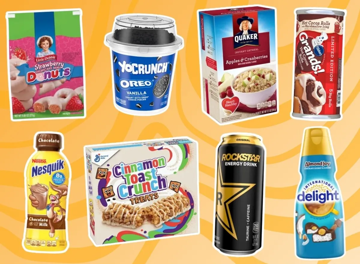 25 Unhealthy Breakfast Foods With the Most Added Sugars