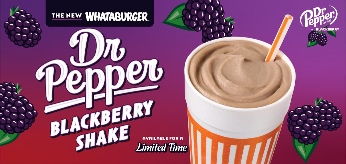 Dr Pepper Just Launched a New Blackberry Shake