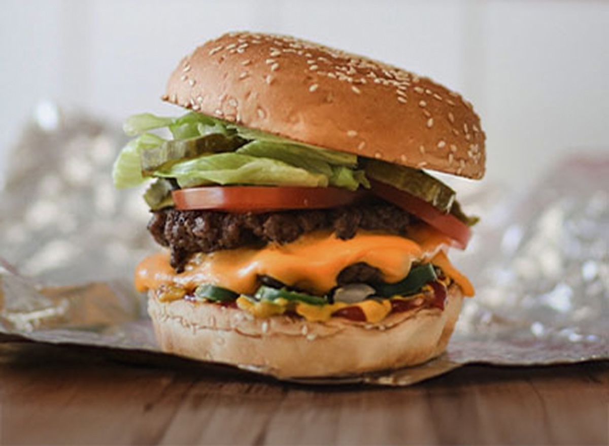 The #1 Unhealthiest Fast Food Burger You Can Order Right Now
