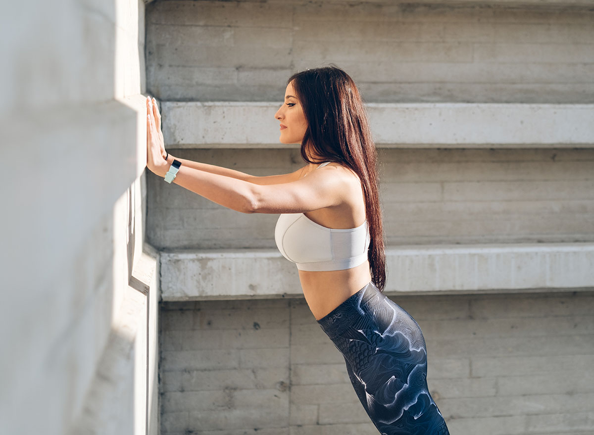 5-Minute Wall Pushup Routine to Firm Your Chest After 60